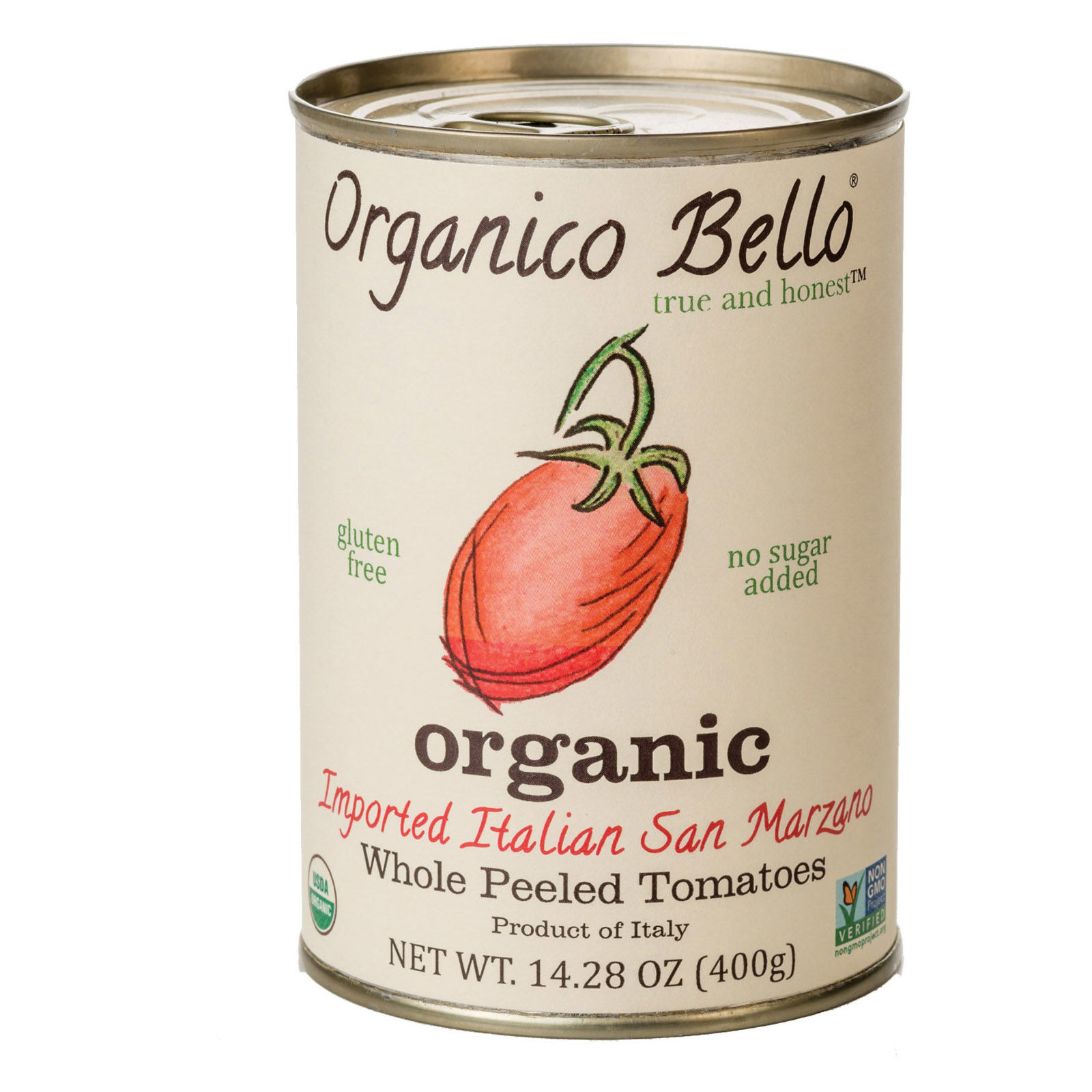 Organico Bello Tomatoes - Organic - Whole - Case Of 12 - 14.28 Oz